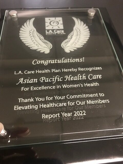 L.A Care Health Plan Awards APHCV with 2022 Provider Recognition Awards ...